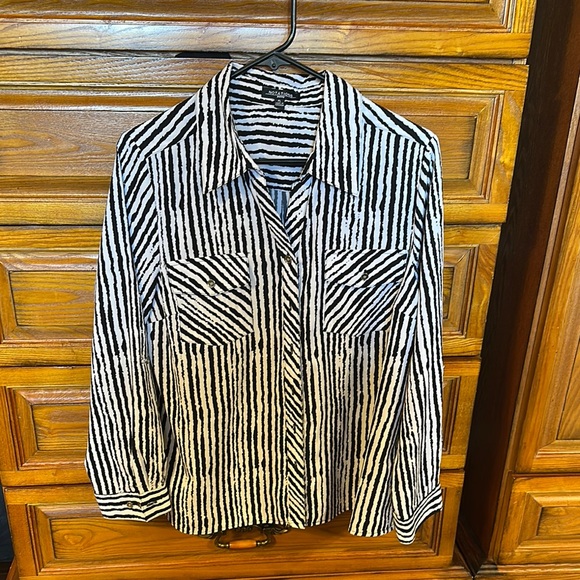 Notations | Tops | Notations Zebra Print Blouse | Poshmark